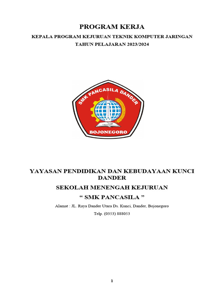 Program Kerja TKJ | PDF