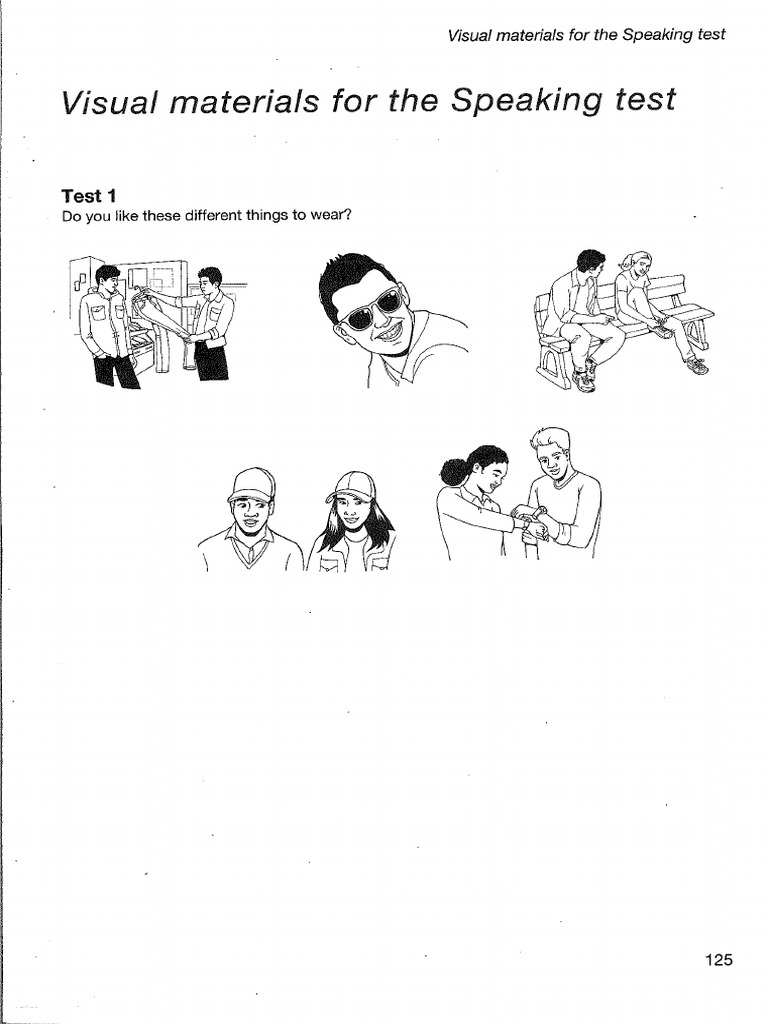 Visual Materials For Speaking Tests | PDF