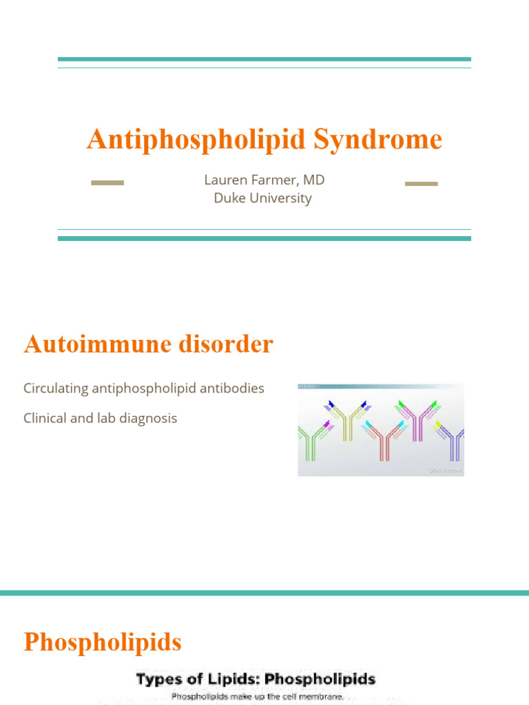 Antiphospholipid Syndrome | PDF | Clinical Medicine | Diseases And ...