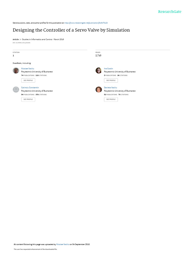 Designing The Controller of A Servo Valve by Simul | PDF | Mechanical Engineering