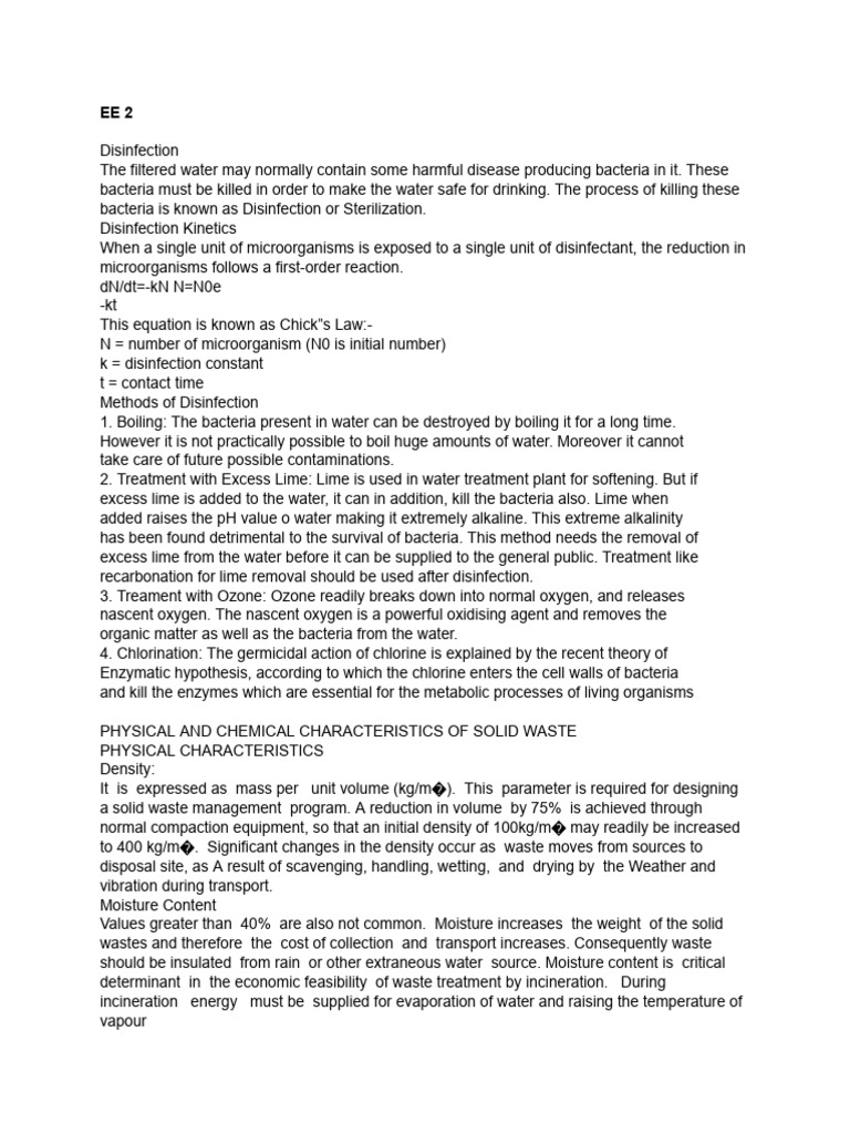 Environmental Engineering 2 Pdf Biodegradation Sanitary Sewer 2610
