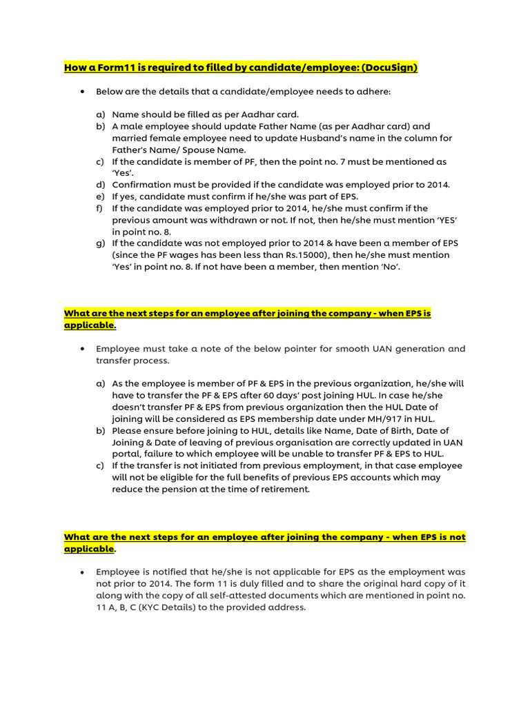 FAQ - New Joinee | PDF