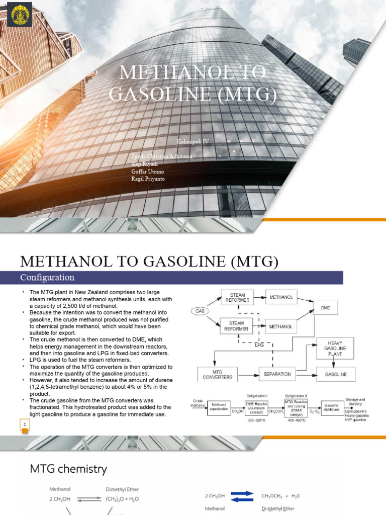 Methanol To Gasoline | PDF