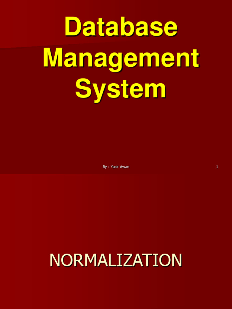 Normalization 1 | PDF | Data Management | Software Engineering