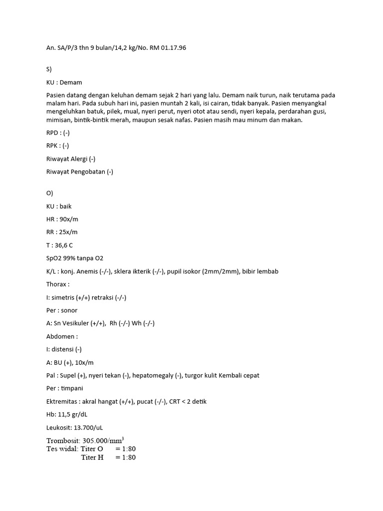 Demam Paratifoid pada Anak 3 Tahun | PDF | Kajian Bahasa Asing ...
