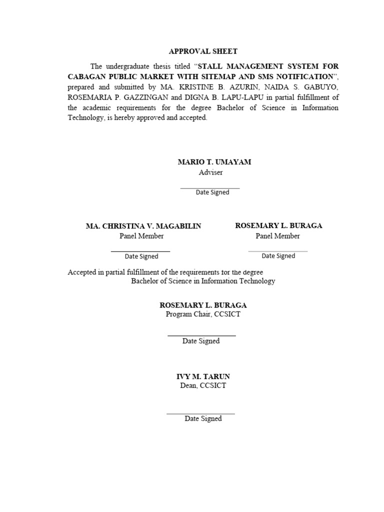 Approval Sheet | PDF