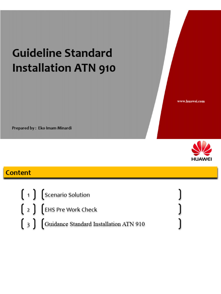 Guideline Standard Installation ATN 910 | PDF | Computing | Information ...