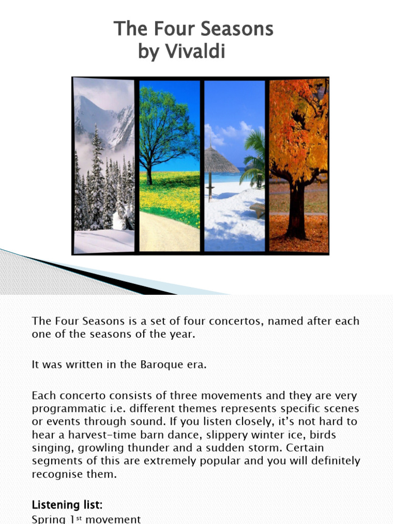 Vivaldi Four Seasons | PDF | Concerto | Classical Music