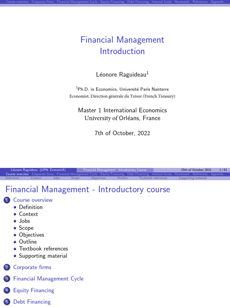 Financial Management Session1 2022-2023 | PDF | Stocks | Valuation ...