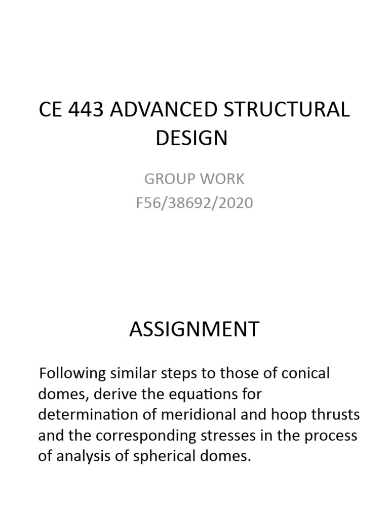 Ce 443 Advanced Structural Design | PDF | Sphere | Circle