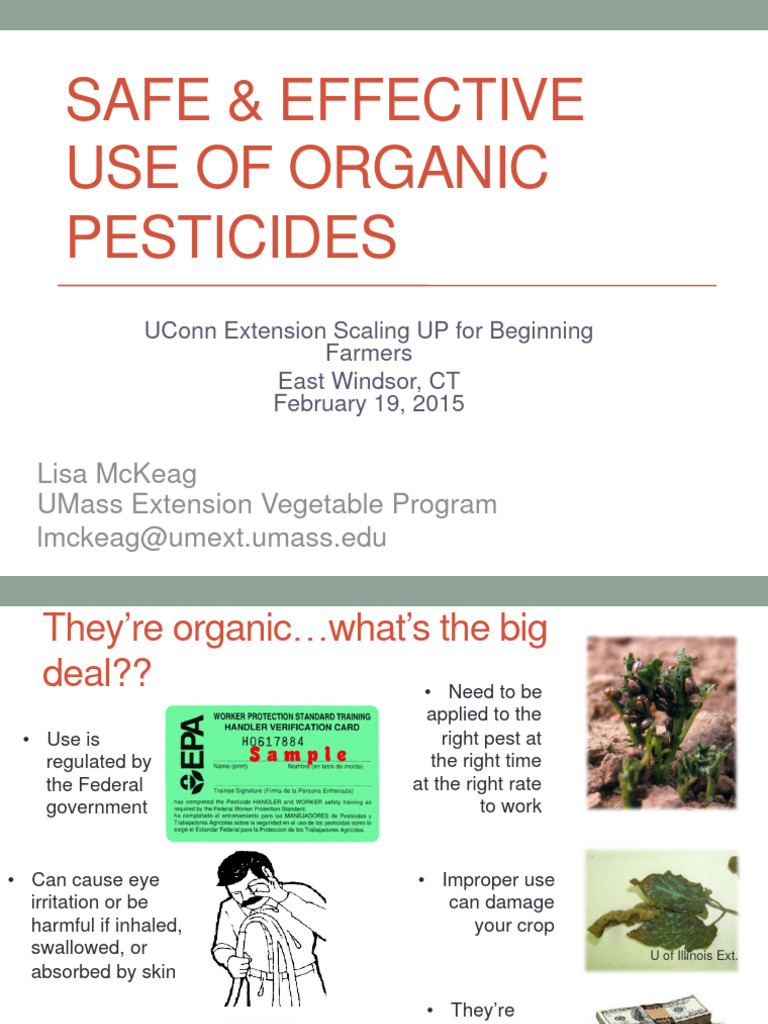 Safe and Effective Organic Pesticides McKeag UMASS | PDF | Pesticide | Pest Control