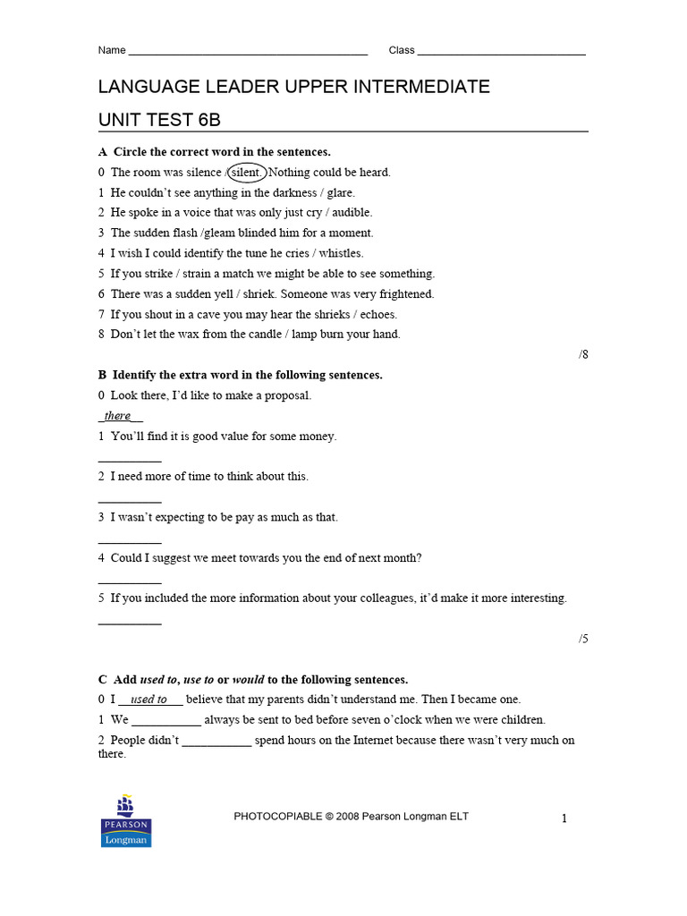 Unit Test 6B | PDF