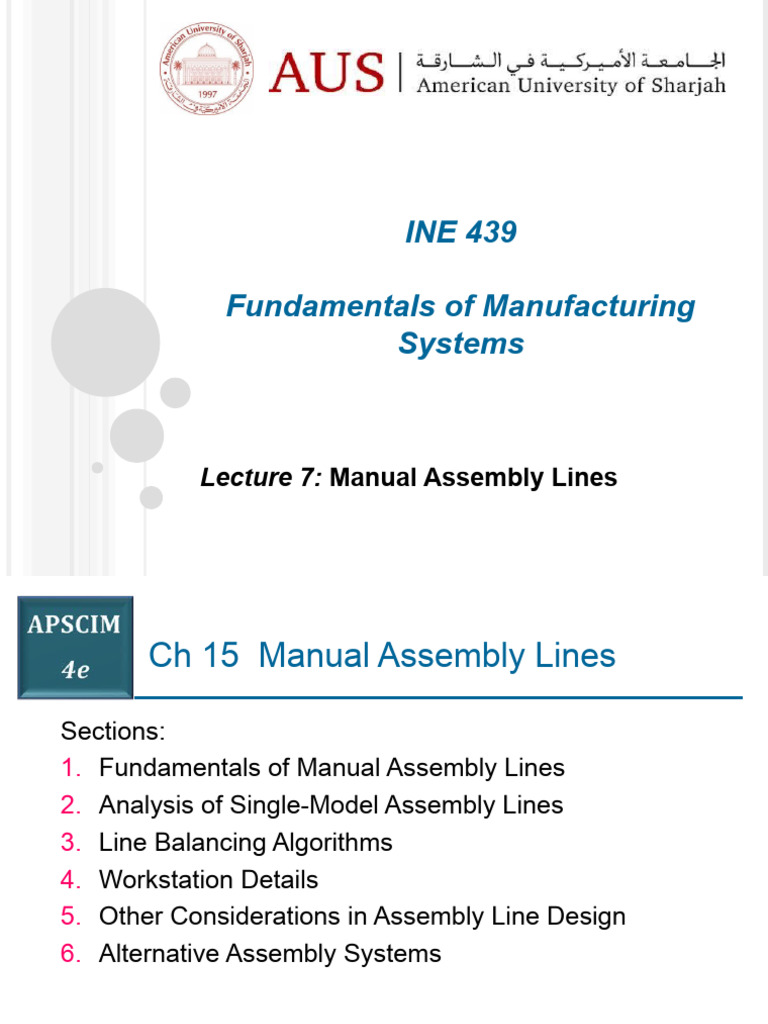 7 - Manual Assembly Lines | PDF | All Rights Reserved | Copyright