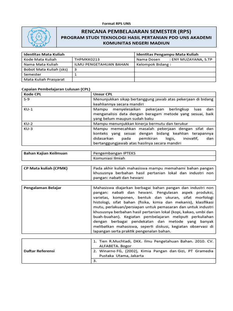 Format RPS - IPB | PDF