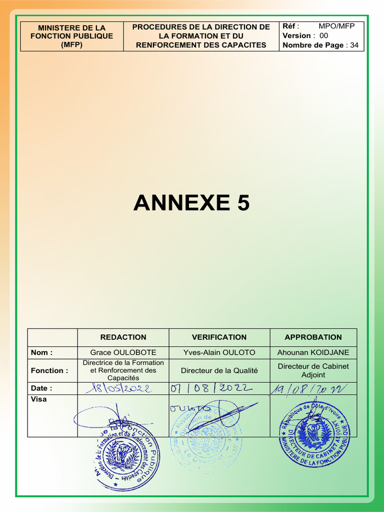 Annexe 5 | PDF