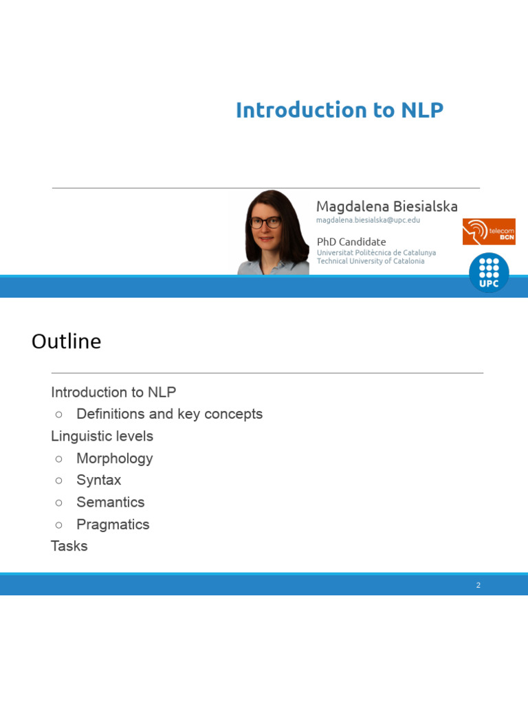 1 Intro To NLP | PDF | Morphology (Linguistics) | Part Of Speech