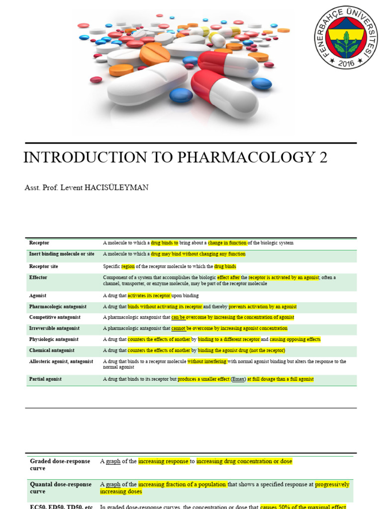 Pharmacology Basics for Students | PDF