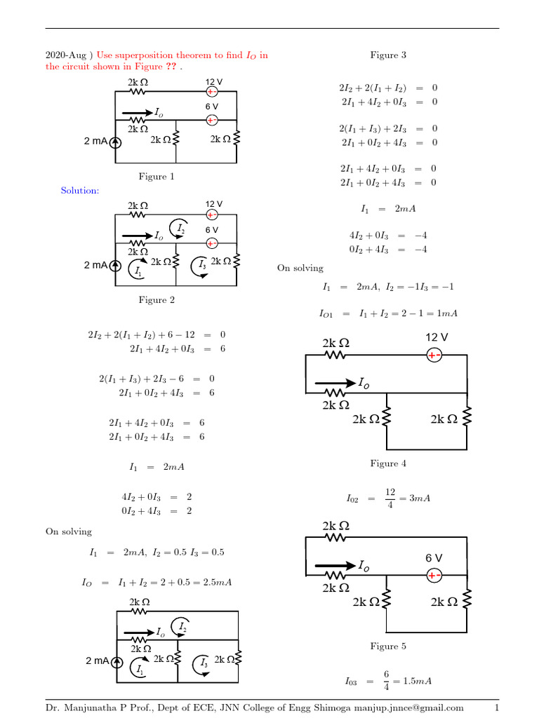 Superposition Theorem2 | PDF | Electrical Network | Electronic Circuits