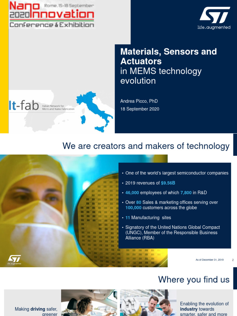 Materials, Sensors and Actuators in MEMS Technology Evolution | PDF ...