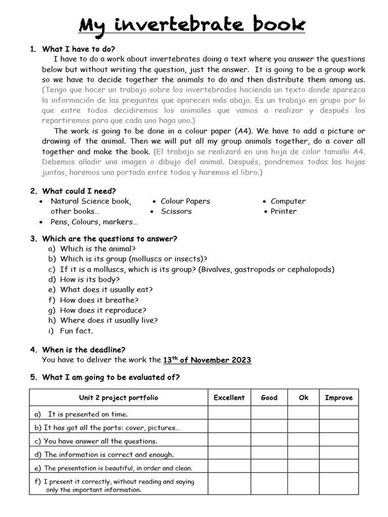 My Invertebrate Book | PDF | Mollusca | Taxa