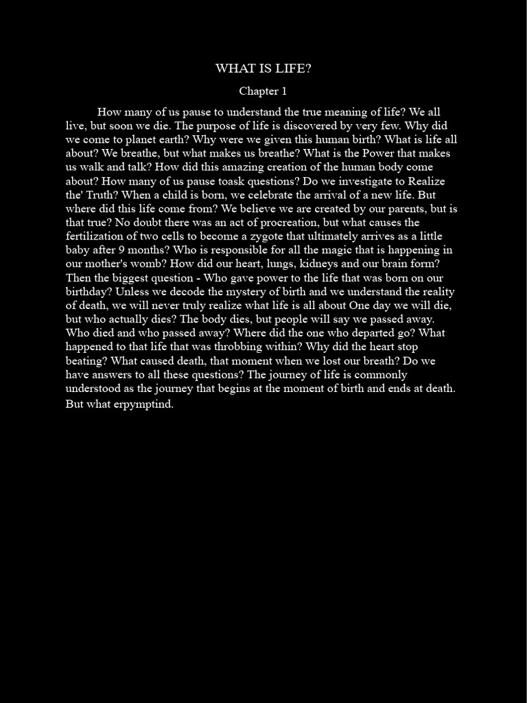 What Is Life PDF | PDF