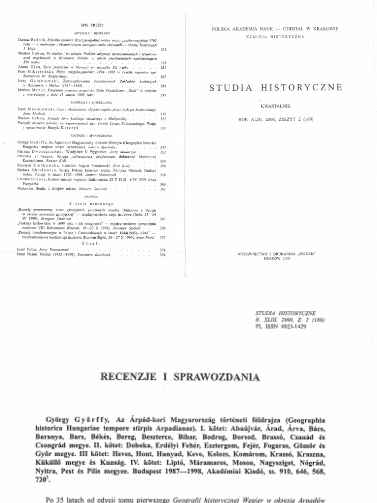 Gyorffy Gy Az Arpadkori Magyarorszag Tor | PDF