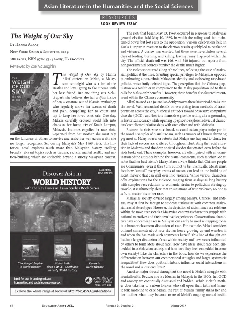 The Weight of Our Sky | PDF | Mental Disorder | Malaysia