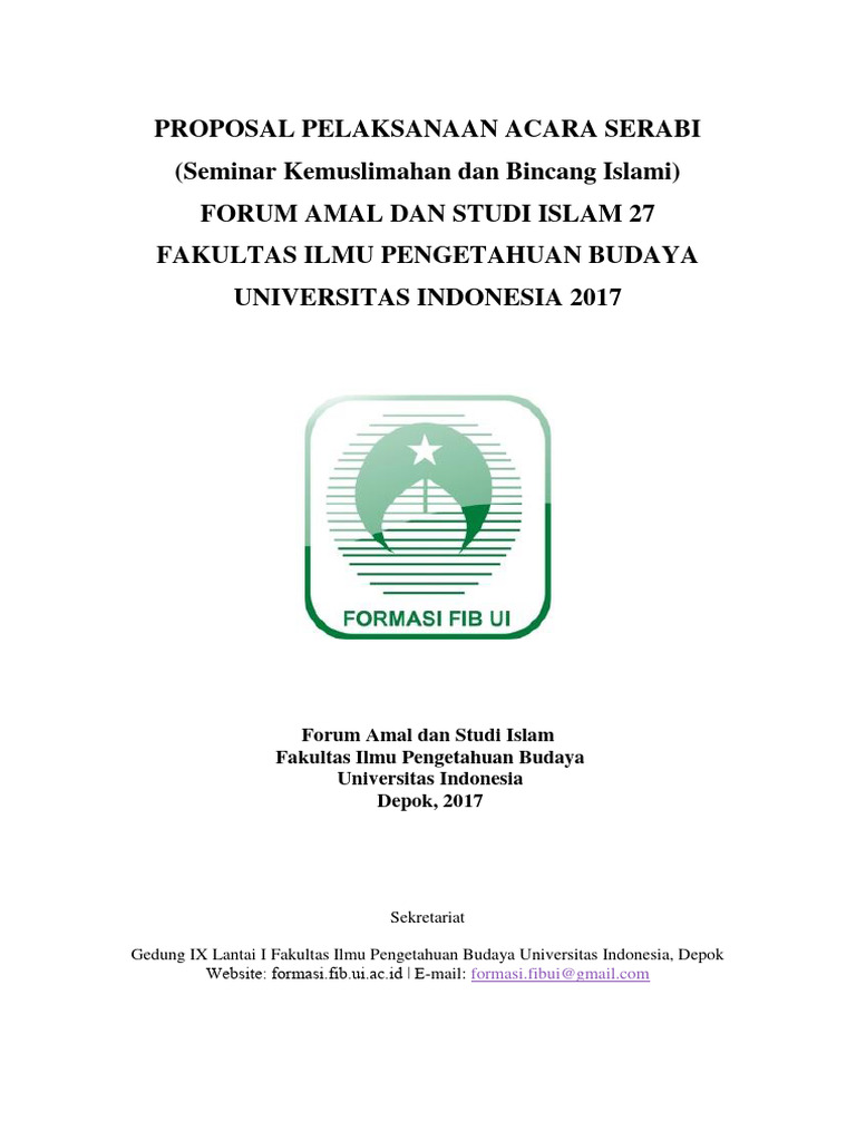 Proposal Muslimah Revolusioner | PDF