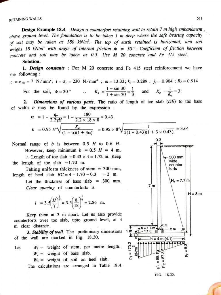 Counterfort Retaining Wall | PDF | Civil Engineering | Building Engineering