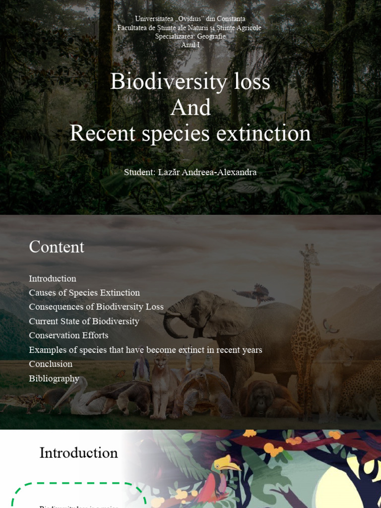 Biodiversity Loss and Recent Species Extinction | PDF | Biodiversity ...