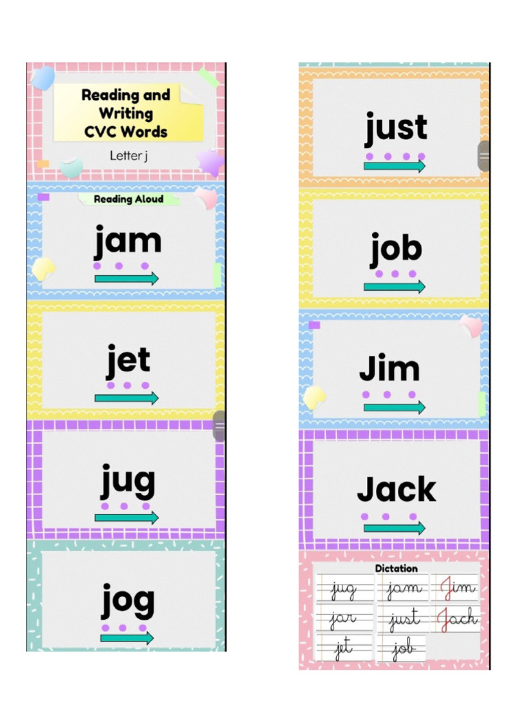 Dictado Letra J | PDF