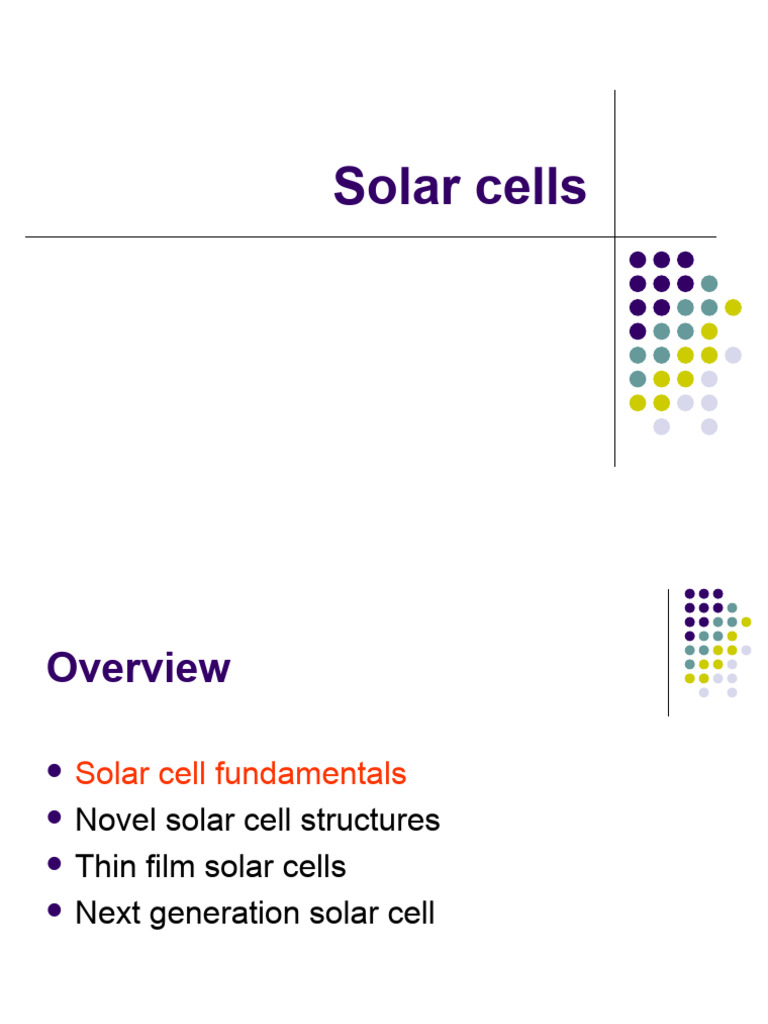 Solar Cells | PDF | Solar Cell | Semiconductors