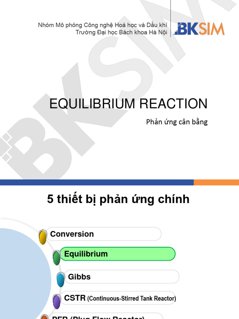 Mo Phong Trong Cong Nghe Hoa Hoc 10 Equilibrium Reaction (Cuuduongthancong - Com) | PDF