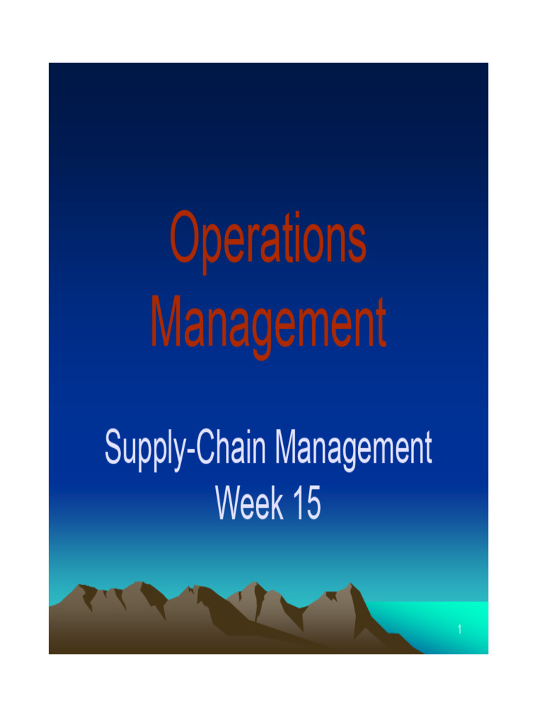 Manajemen Rantai Pasok Pdf Supply Chain Supply Chain Management