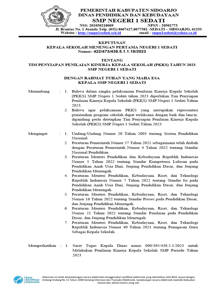 Sktim PKKS Tahun 2023 | PDF