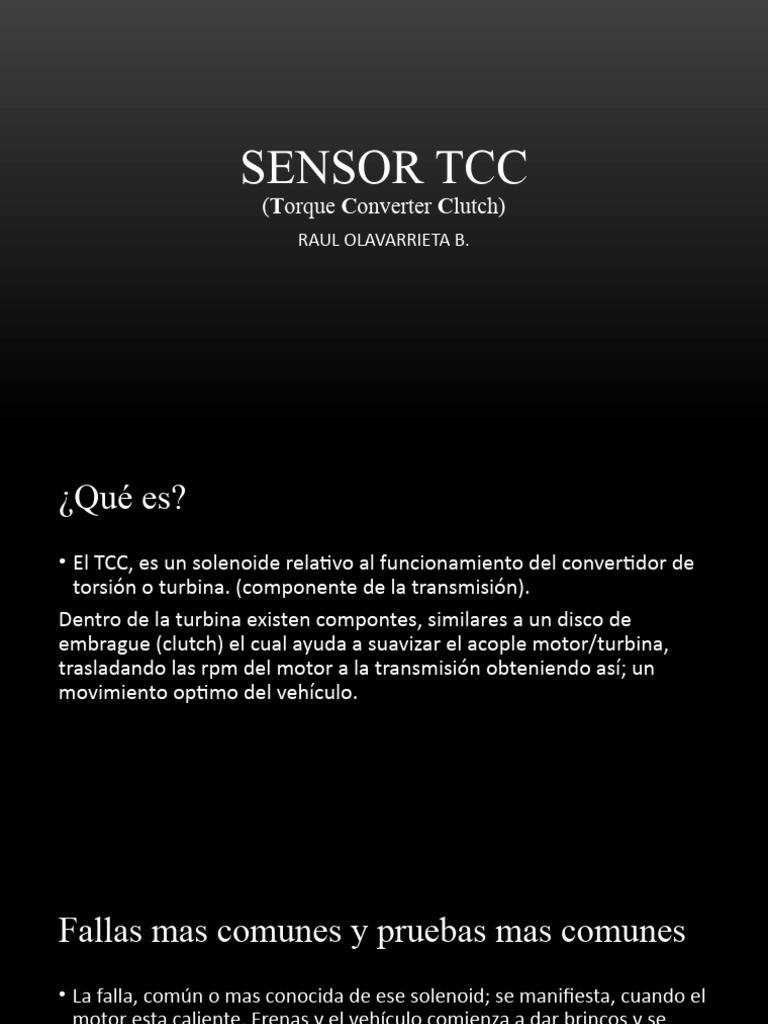 Sensor TCC | PDF | Embrague | Máquinas