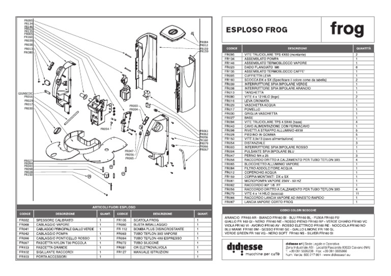 Didiesse Esploso Frog Def | PDF