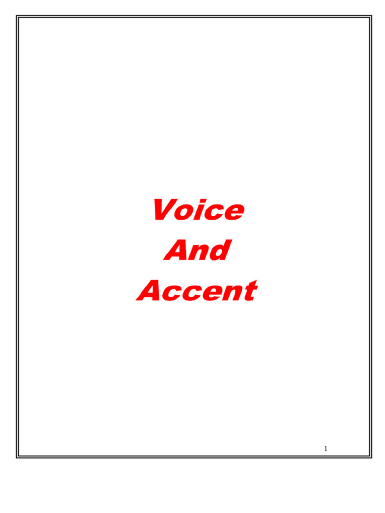 Vpoice and Accent | PDF