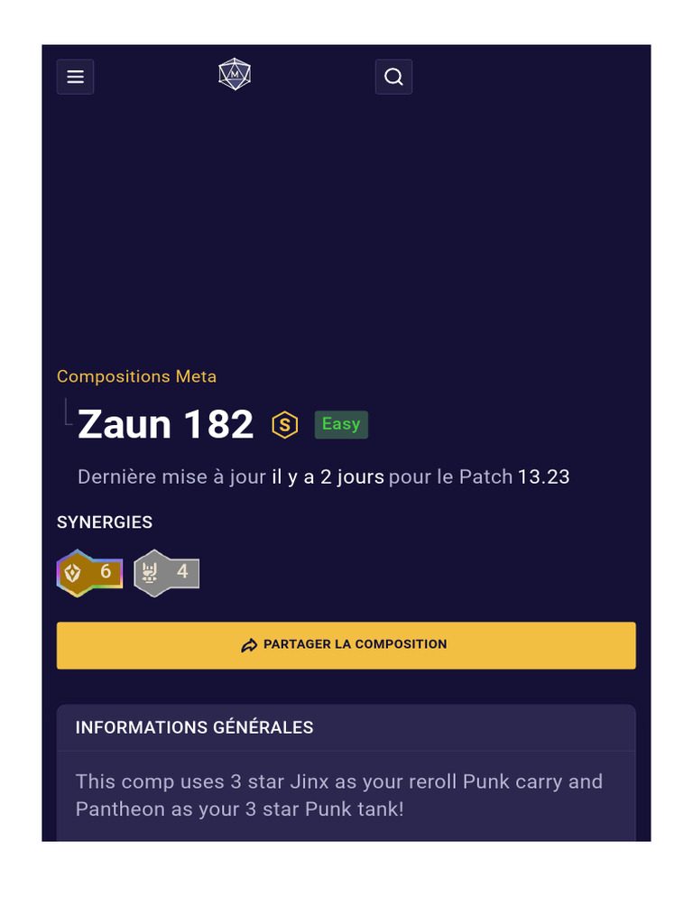 Zaun 182 - TFT Meta Comp Set 10 Guide - Mobalytics | PDF