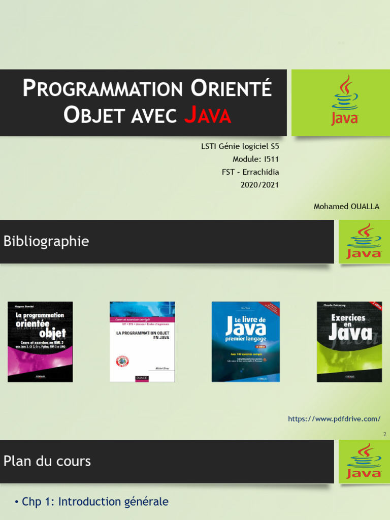 Introduction à la POO avec Java | PDF | Programmation informatique ...