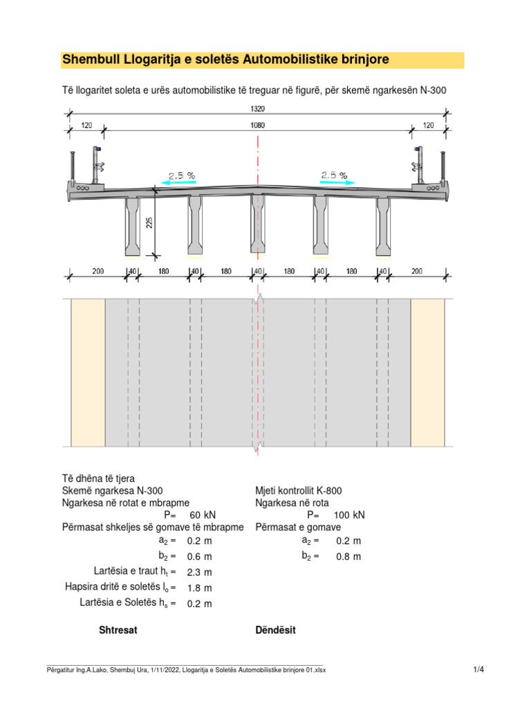 005-Llogaritja e Soletës Automobilistike Brinjore 01 | PDF