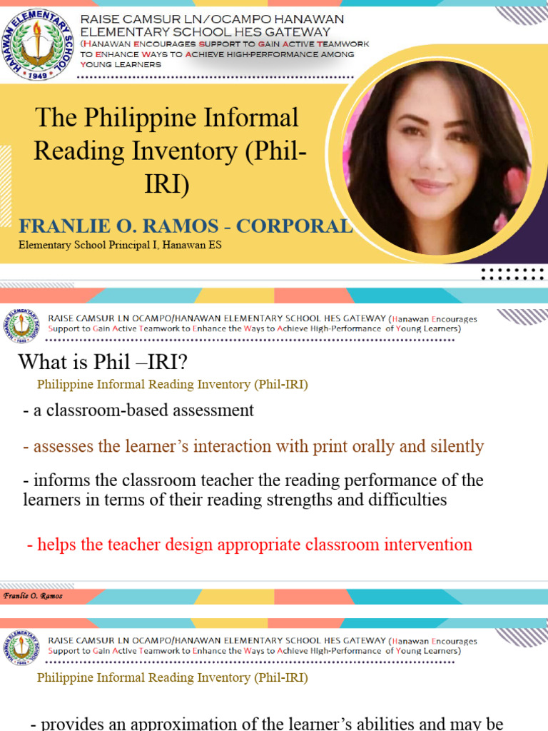 1 Phil-Iri Inset | PDF | Reading Comprehension | Behavior Modification