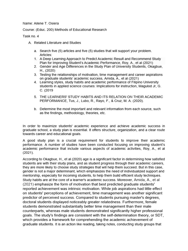 RRL AND RRS Osiera | PDF | Motivational | Motivation