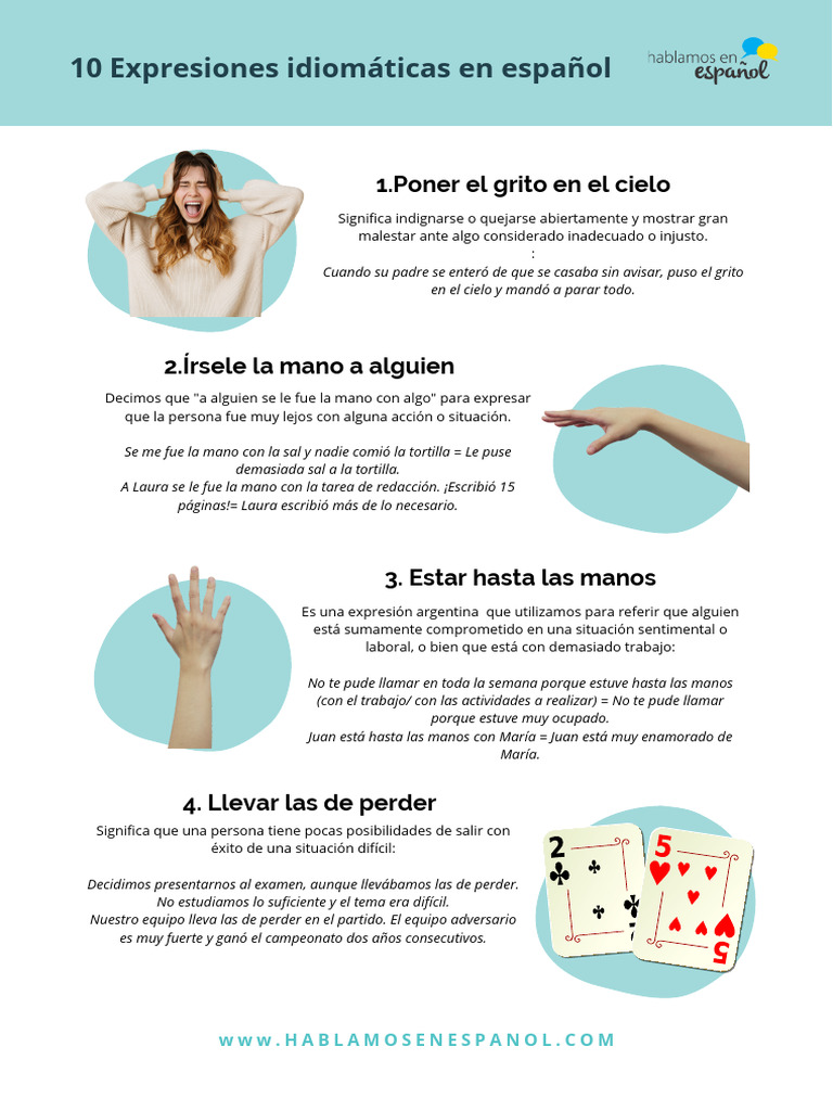 10 Expresiones Idiomáticas | PDF