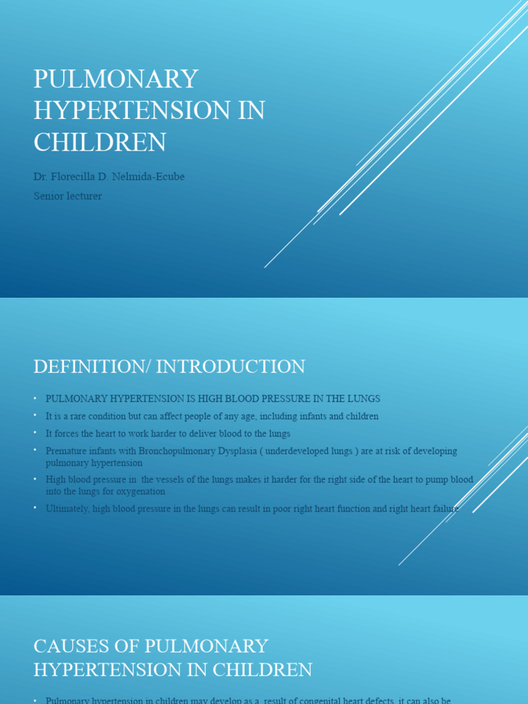 Understanding Pediatric Pulmonary Hypertension | PDF | Heart | Hypertension