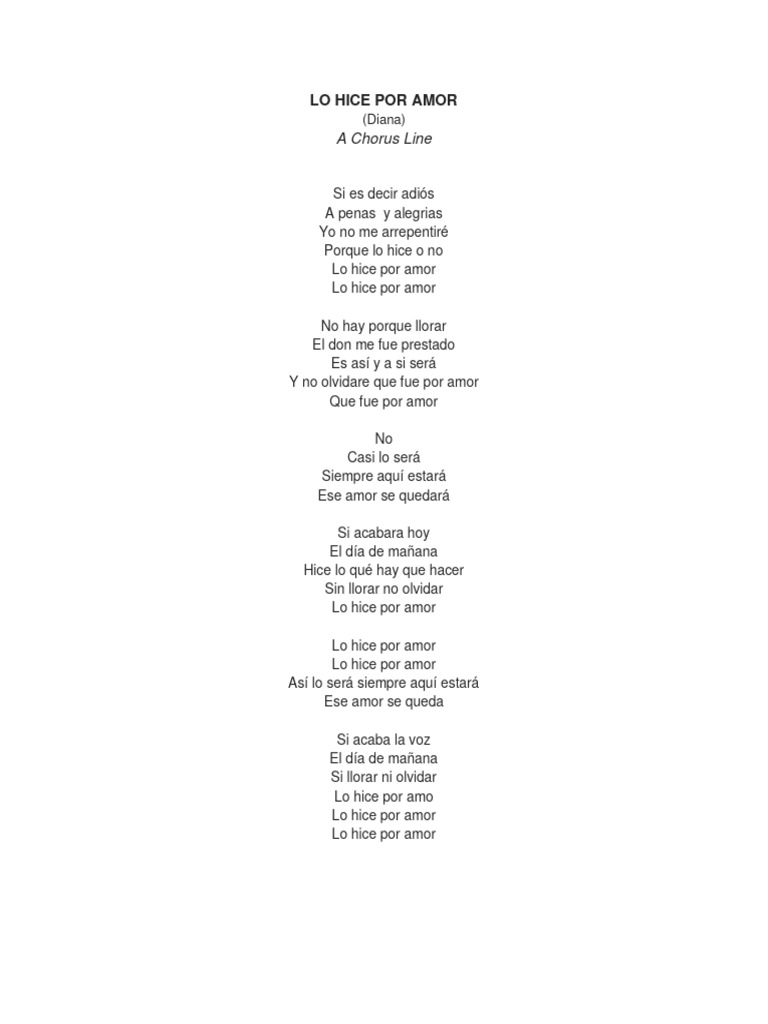 Lo Hice Por Amor: Reflexiones Musicales | PDF