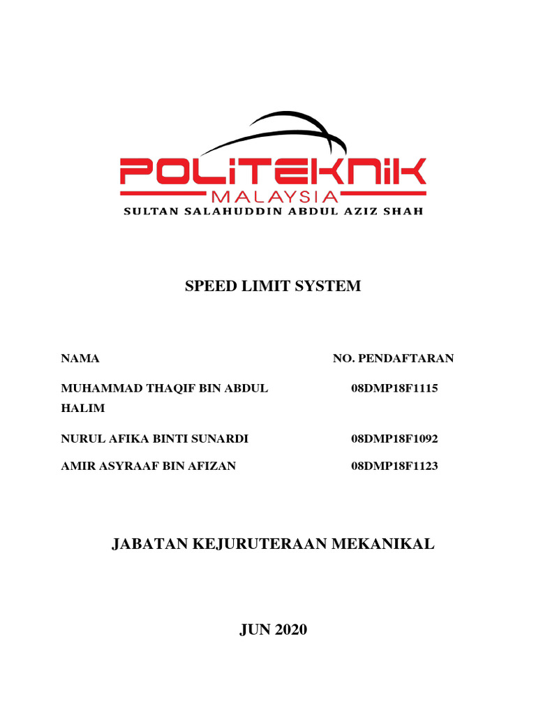 Speed Limit System | PDF