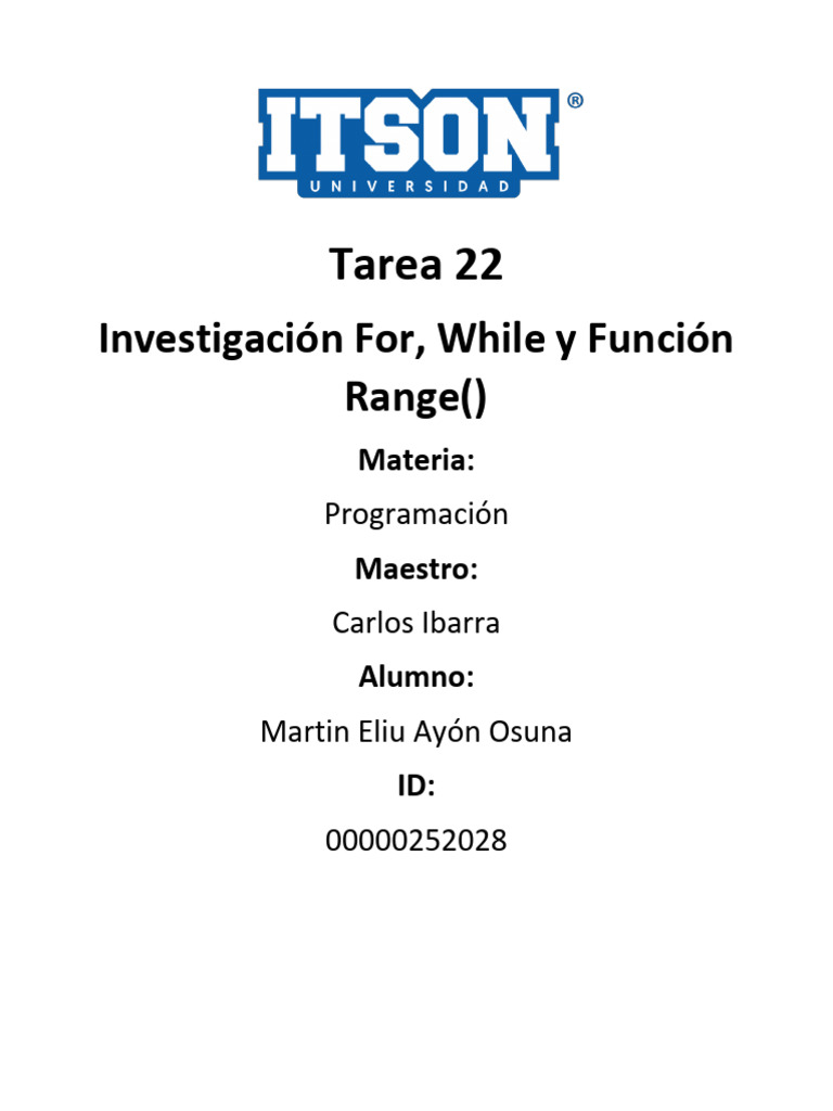 Ciclos While, For y Range en Python | PDF | Python (lenguaje de programación) | Desarrollo de ...