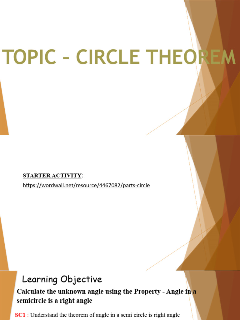 Angle in a Semicircle Theorem | PDF | Triangle | Geometry