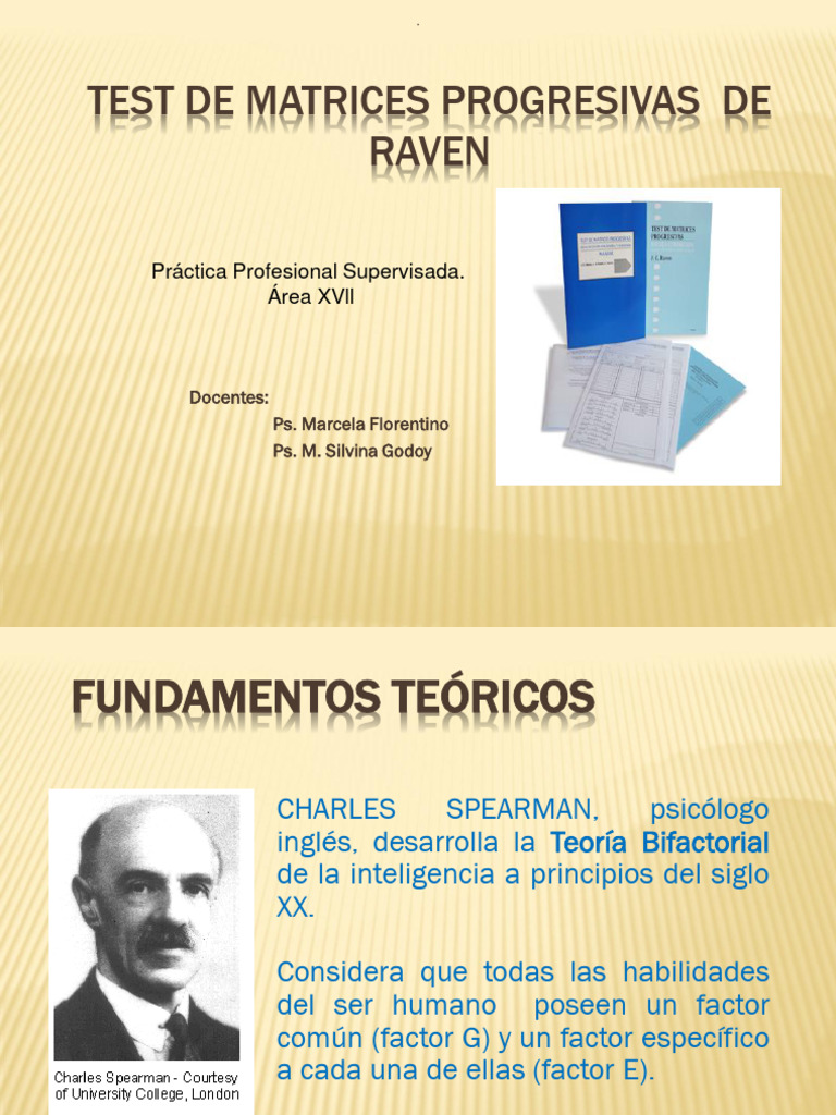 Test de Matrices Progresivas de Raven | PDF | Inteligencia | Evaluación